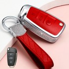 Zinc Alloy Diamond Car Key Case Cover For Audi A3 A4 A6 S3 S4 Q5 Q7 RS ...