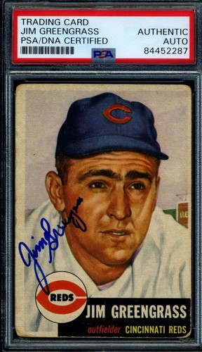 Jim Greengrass PSA DNA Signed 1953 Topps Autograph 11 Cincinnati Reds ...