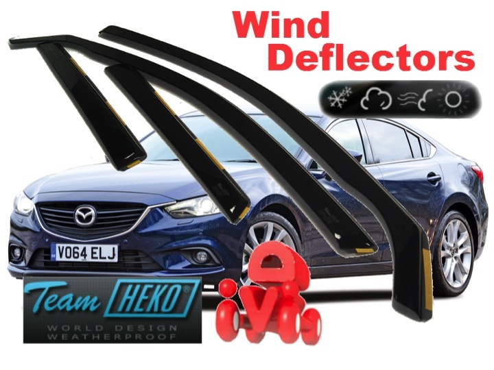 For MAZDA 6 GJ 4D 2013 -> SALOON /SEDAN Wind deflectors 4.pc HEKO 23160 ...