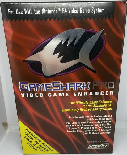 GameShark Pro Video Game Enhancer For Nintendo 64 W/ Bonus VHS ...