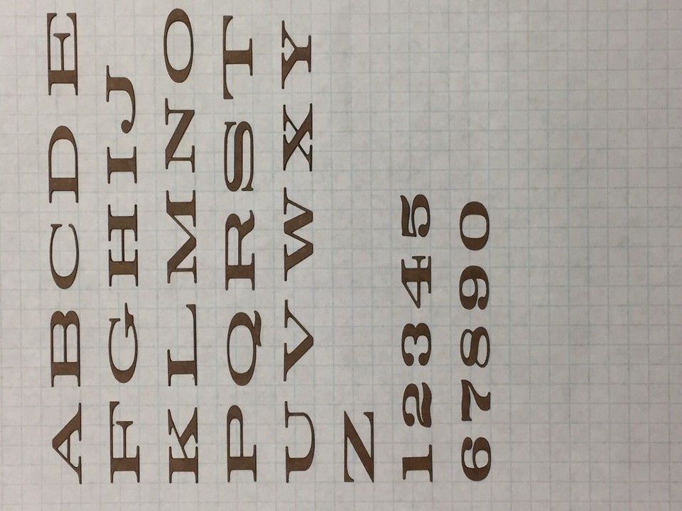 Laser Cut Letter Set Northern Pacific Speed 3/8" 150 Pcs. O HO N Scale ...