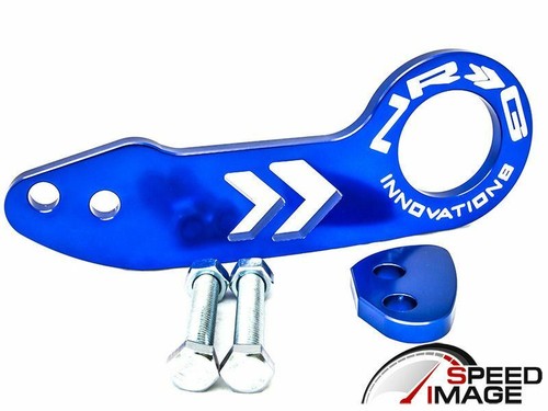 NRG BLUE REAR TOW HOOK UNIVERSAL HONDA CIVIC ACURA EG EK DC2 RSX TOWING ...