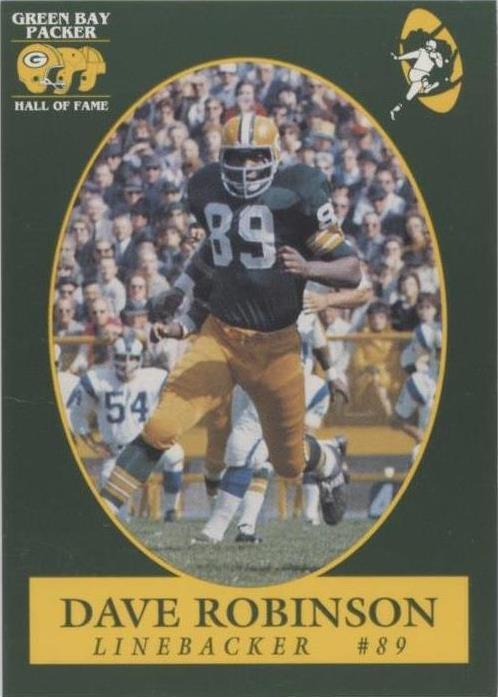 1992 Champion Cards Green Bay Packers Hall of Fame - Dave Robinson #89 ...