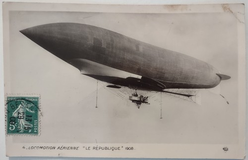 Vintage Postcard Dirigible France Le Republique Aviation AA14 | eBay