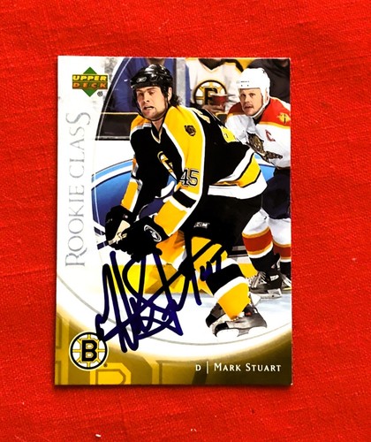 20007 UD NHL HOCKEY ROOKIE CLASS AUTOGRAPHED CARD #11 MARK STUART ...