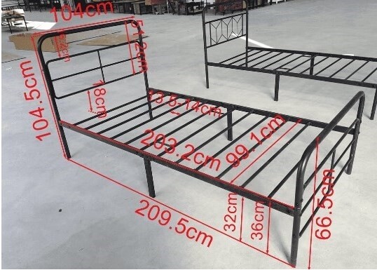 Modern Metal Bed Frame Platform Bed Frame with Geometric Pattern ...