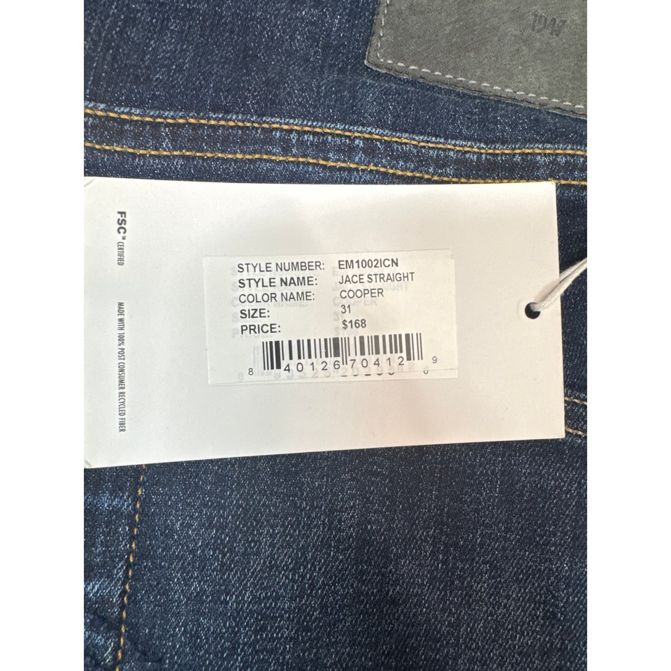 Edwin Jeans Men's Endurance Jace Straight Leg Cotton Icon Dark Wash ...