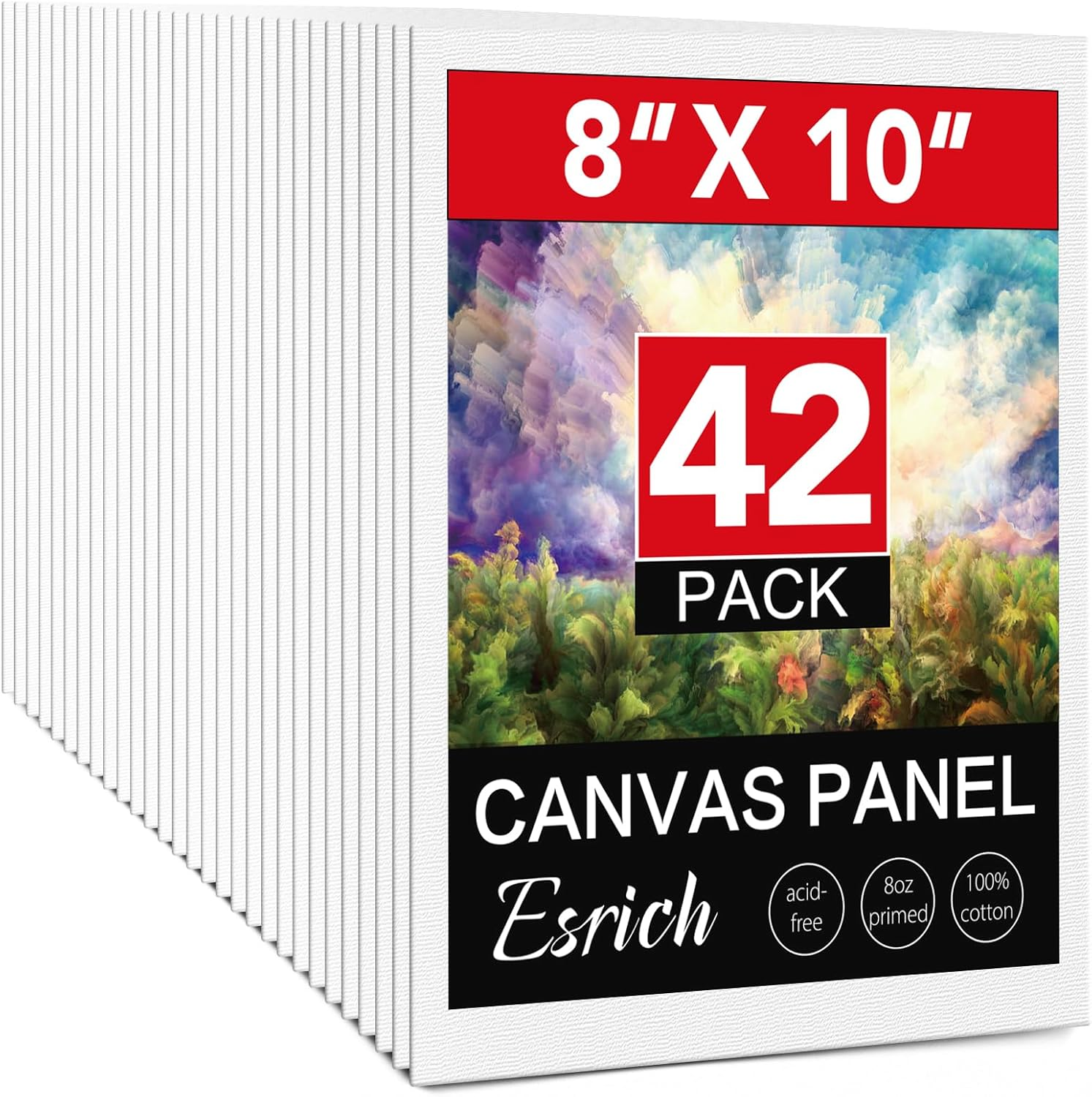 Canvases for Painting 8X10 Inch, 42 Pack Blank Painting Canvas Boards ...