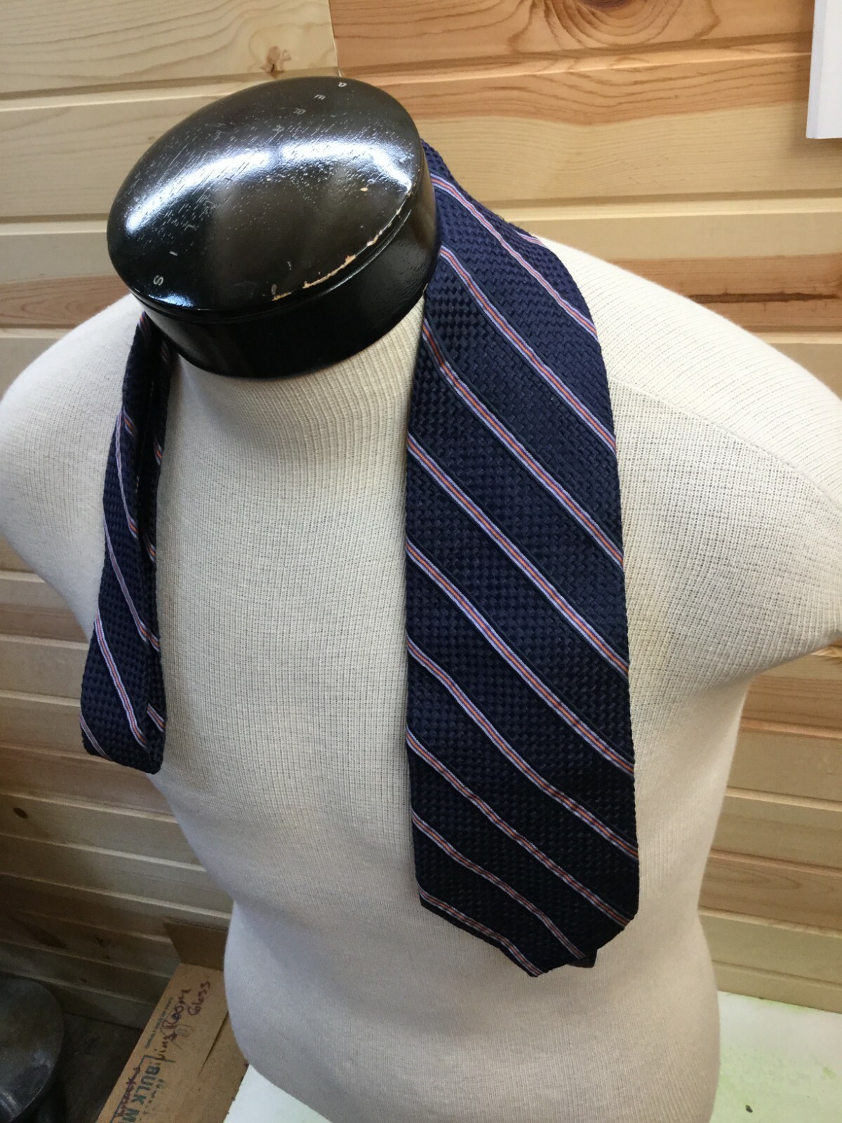 ROBERT TALBOTT BEST OF CLASS TIE HAND SEWN SILK COTTON REP STRIPE U.S.A ...