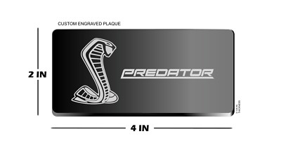 Predator GT500 Plaque 2x4 IN Engraved Plaque Placement: Interior ...