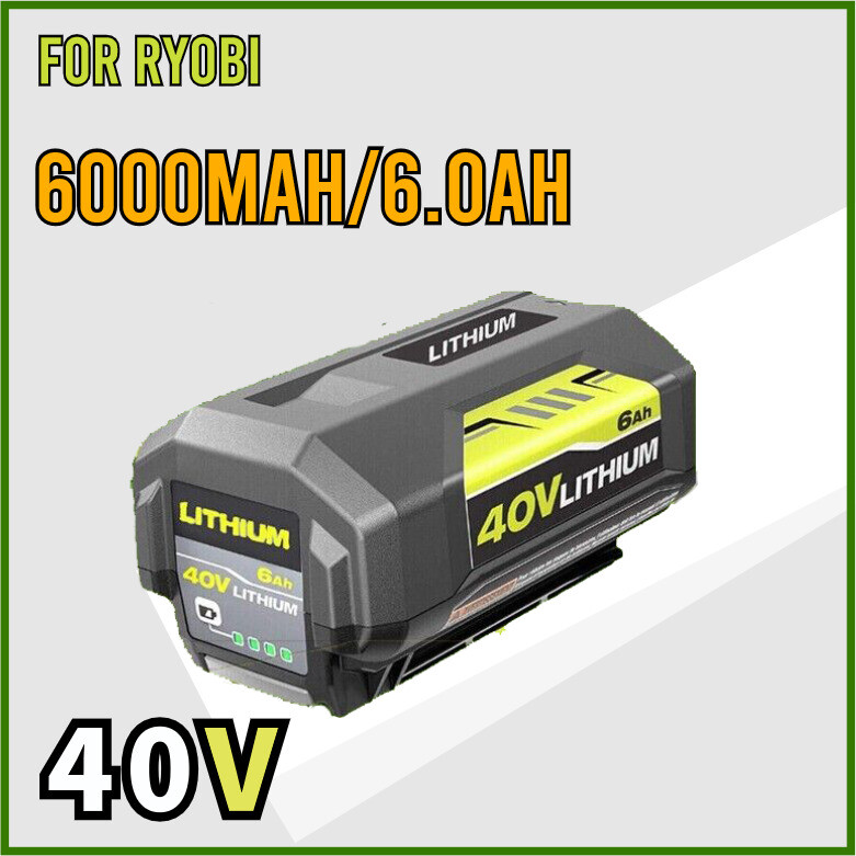 For RYOBI 40V Lithium-Ion 6 Ah High Capacity Battery (1-Pack ...