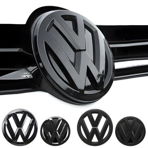 VW Golf 7 Emblem Set - Front Grille 137MM + Rear Trunk 115MM Chrome ...