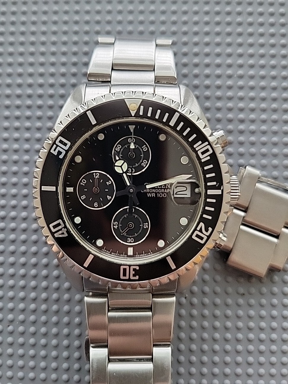 Men's Citizen 0510-S028809 Rotating Bezel Chronograph Quartz Watch New ...