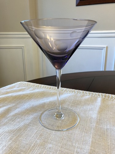 Waterford Purple Polka Dot Martini/Cosmo Glass | eBay