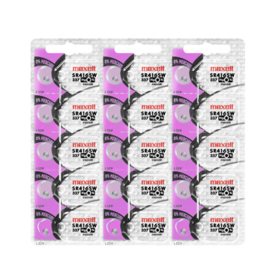 Maxell 337 SR416SW Silver Oxide Watch Batteries (15 Batteries) | eBay