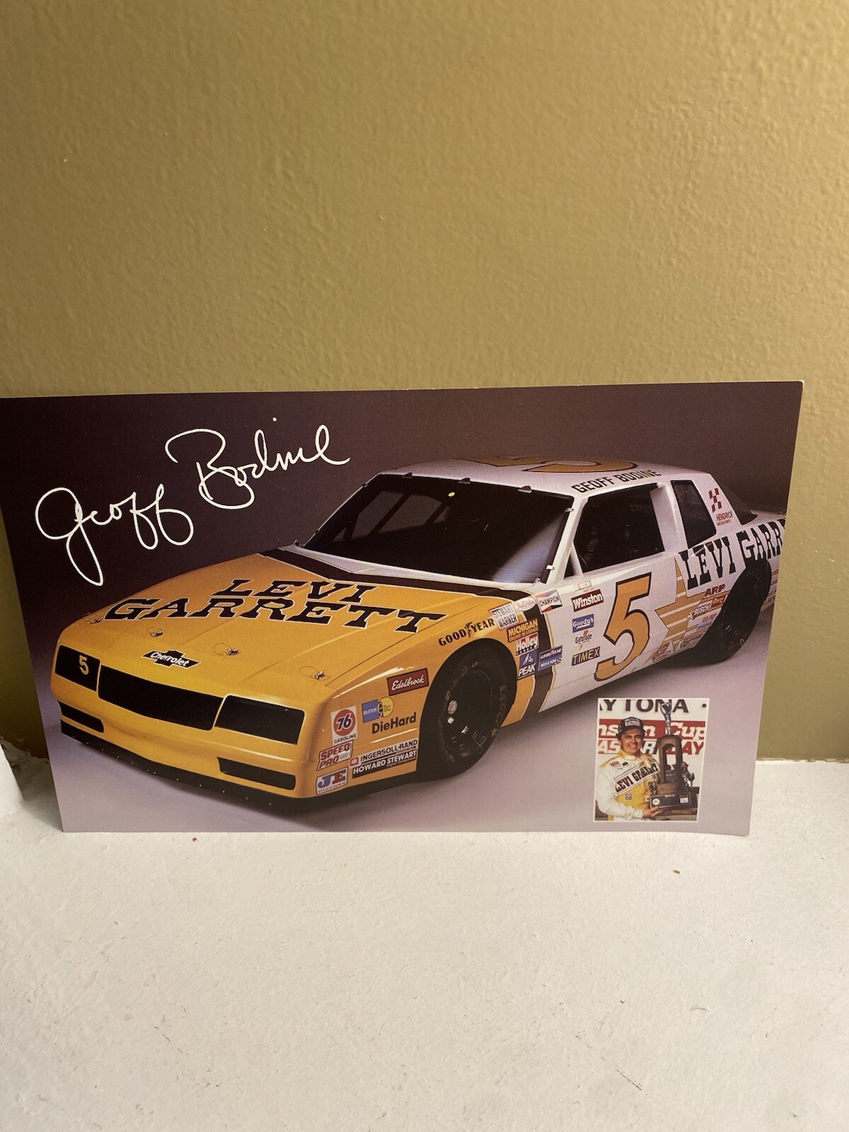 Geoff Bodine Levi Garrett Car Hero Card Post Card NASCAR Vintage | eBay