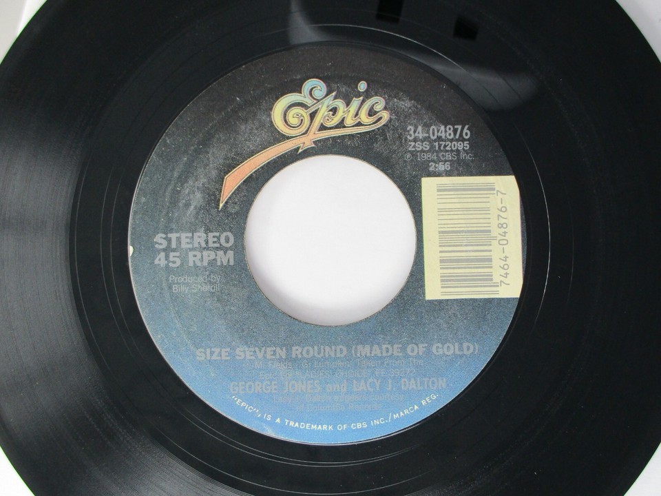 George Jones Lacy J. Dalton Size Seven Round (Made Of Gold) Epic 1984 ...