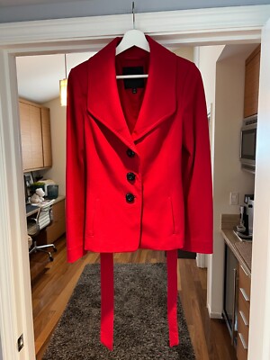 Nordstrom Classiques Entier Atelier Red Ponte Blazer/Jacket MEDIUM | eBay