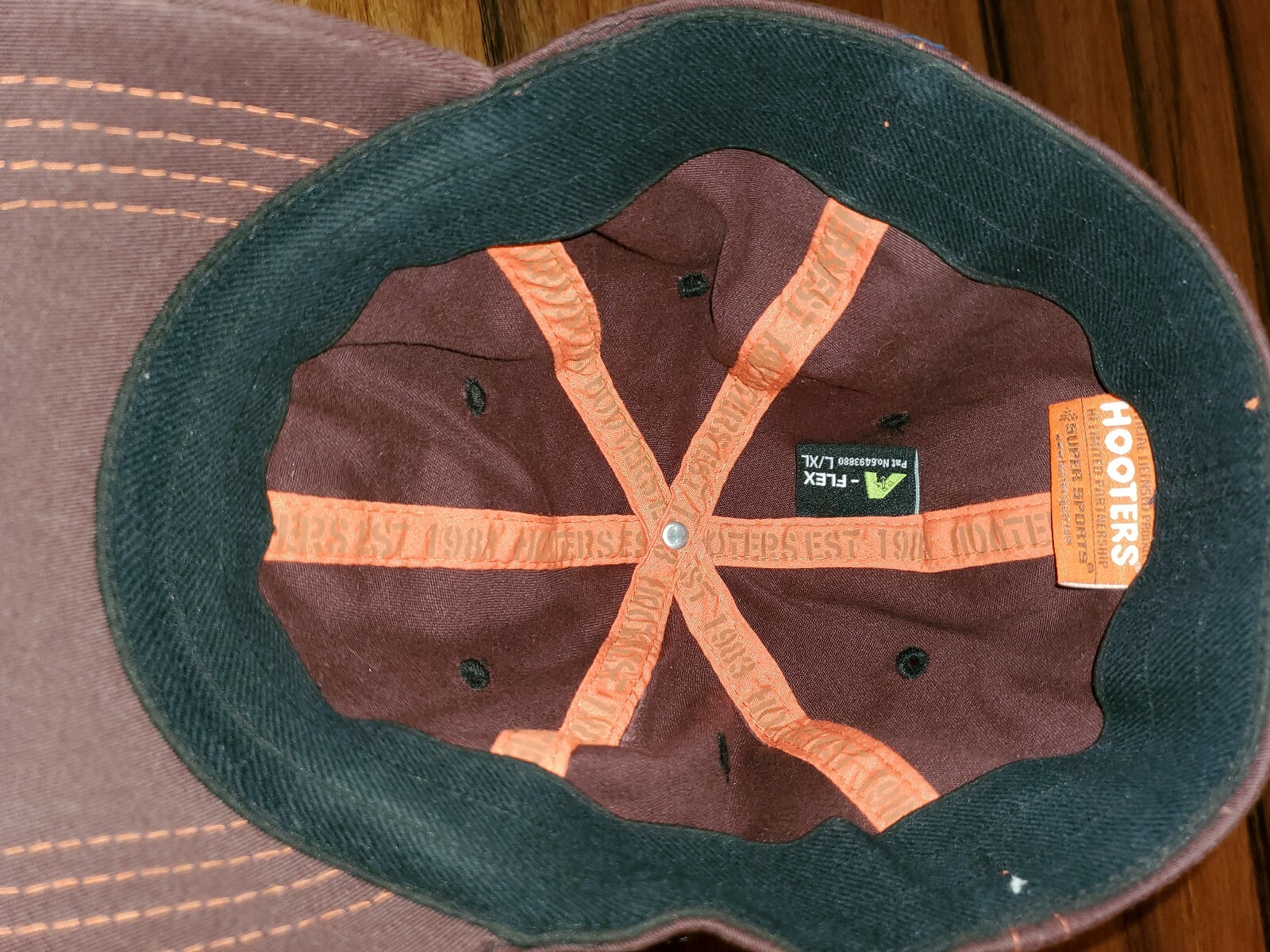 Hooters Hat Brown Houndstooth camo logo owl Baseball … - Gem