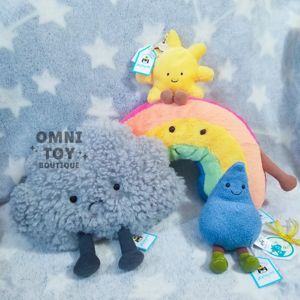 Jellycat HAPPY RAINDROP New With Tag AUTHENTIC Weather Toy Plush Gift ...