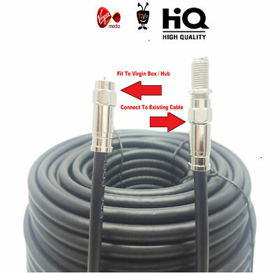 3M Premium Virgin Media TV Broadband Extension Cable Black Tivo ...