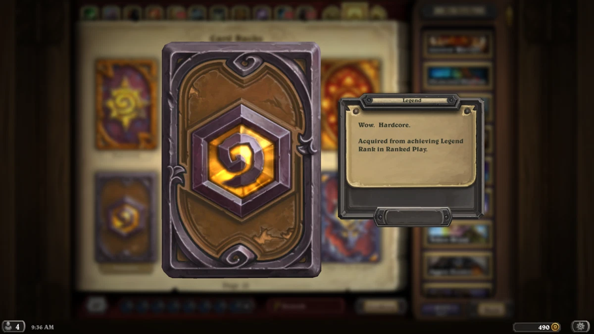 Legendary Rank Hearthstone