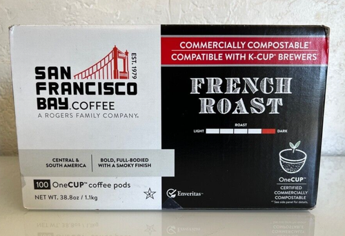 San Francisco SF Bay Dark French Roast Coffee 100 One Cup Pods BB ...