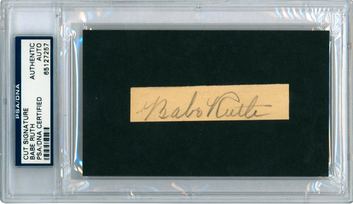 Babe Ruth Signed Cut Clean Auto! PSA Certified/Encapsulated | eBay