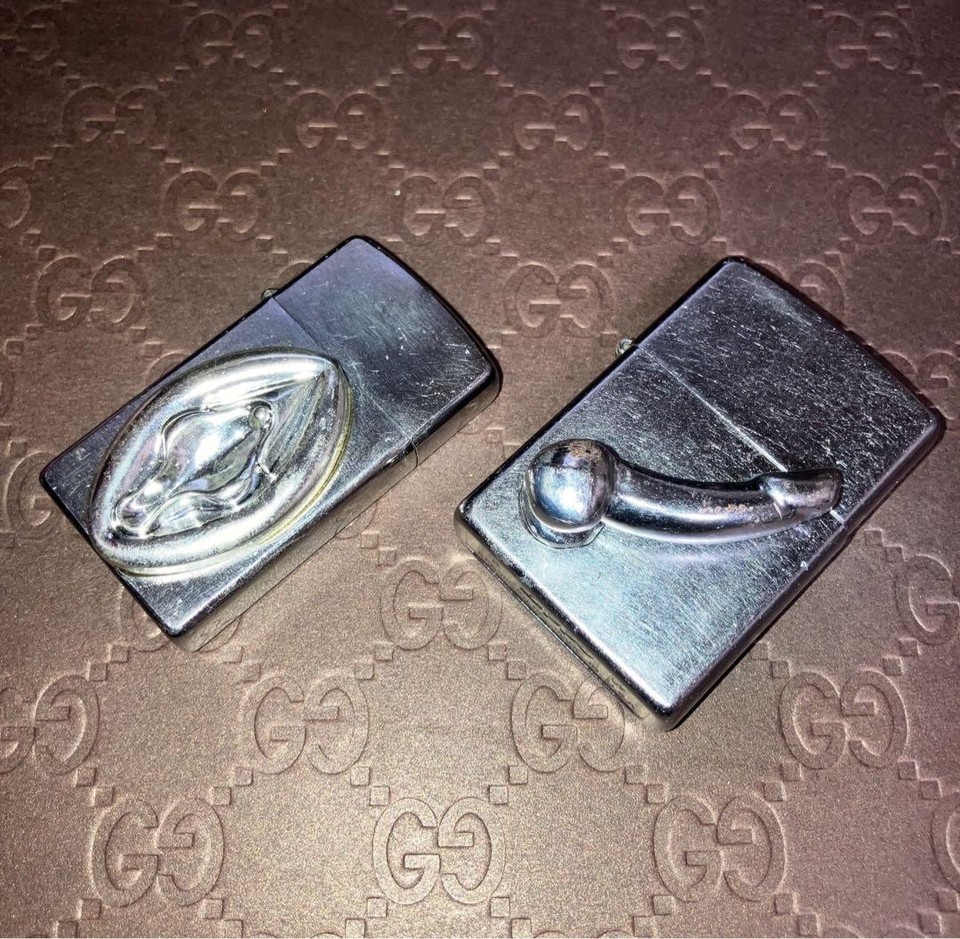 Lucky Charm Zippo Lighter Male and Female Set Childbirth Achievement ...