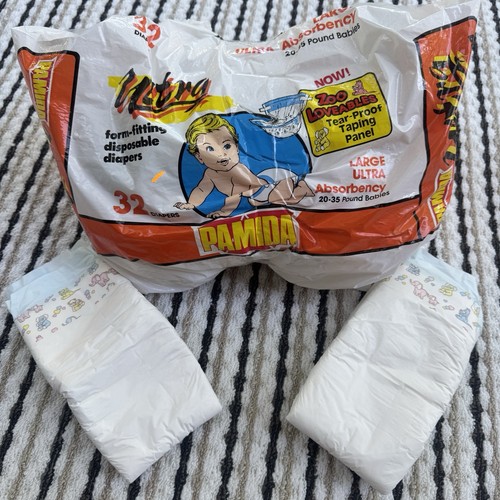 Pamida 80s Vintage Plastic Backed Diapers Original Package 20-35lbs ...
