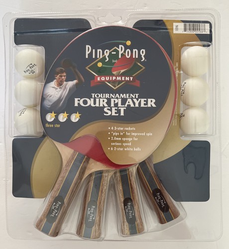 NEW Ping Pong Brand Equipment Four Player Set 6 Balls | eBay