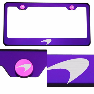 Candy Purple License Plate Frame 304 Stainless Steel Laser Engraved ...