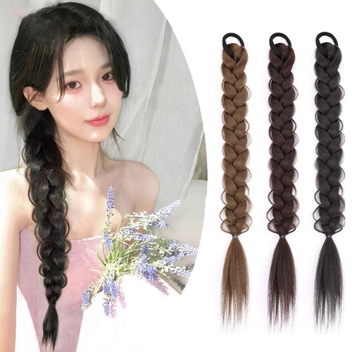 Synthetic Double Ponytails Long Twist Braid Ponytail For Women Daily ...