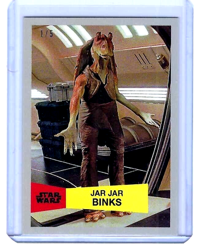 STAR WARS TBT JAR JAR BINKS CARD #128 SILVER 1/5 TOPPS 2023 IN TOP ...