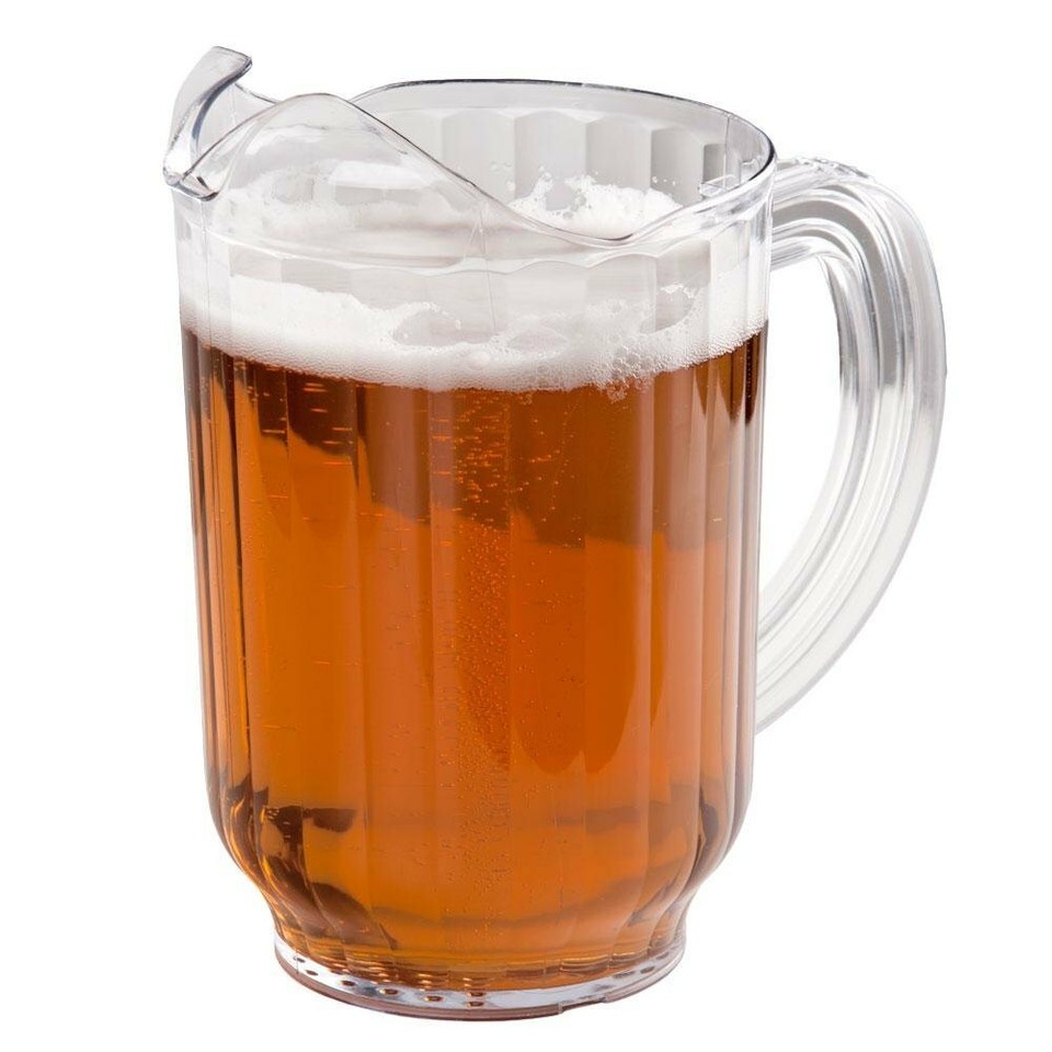 (ONE PITCHER) PLASTIC PITCHERS 58 oz CLEAR STYLE POLY CARBON BEER ...