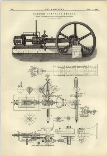 1884 Tandem Compound Engine Whitmore Binyon Wickham Market | eBay