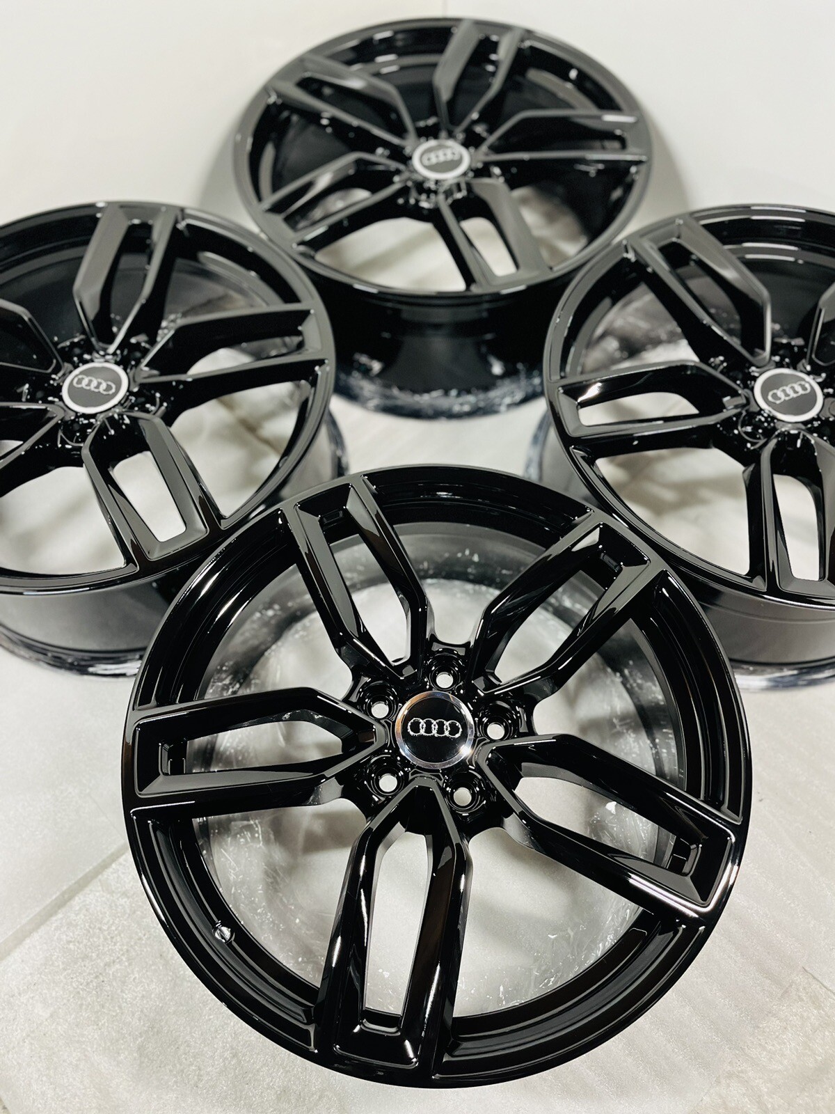 19" x 8" Audi A3 S3 RS3 Factory OEM Wheels Rims Full Set Gloss Black ...