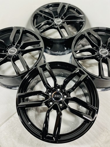 19" x 8" Audi A3 S3 RS3 Factory OEM Wheels Rims Full Set Gloss Black ...