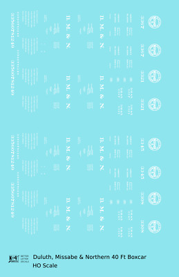 K4 HO Scale Decals Duluth Missabe & Northern 40 Ft OB Boxcar Pre-DMIR ...