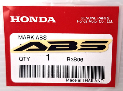 2 x ORIGINAL Honda ABS Aufkleber-SCHWARZ-Schriftzug-Sticker-Logo-Emblem ...