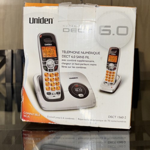 Uniden DECT1560-2 DECT 6.0 Digital Answering System 2 Handset Phone Set ...