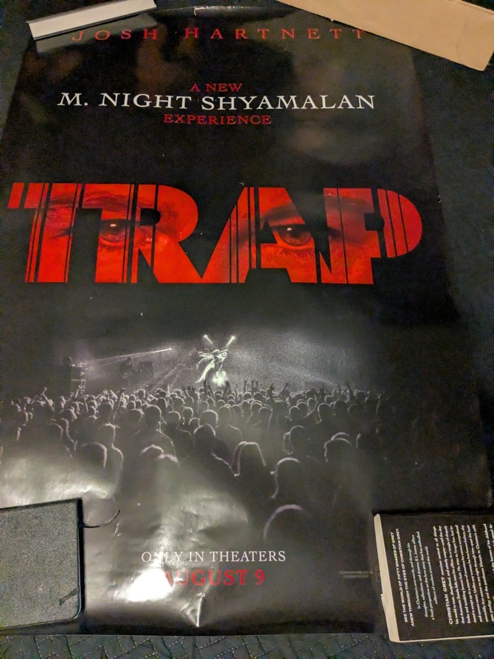 Lot of 3 Trap Movie Posters 27X40 DS Josh Hartnett M.Night Shyamalan | eBay
