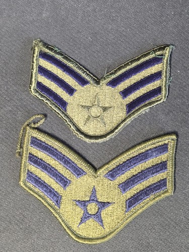 Pair Of US Air Force Senior Airman Enlisted Rank Patches USAF Subdued ...