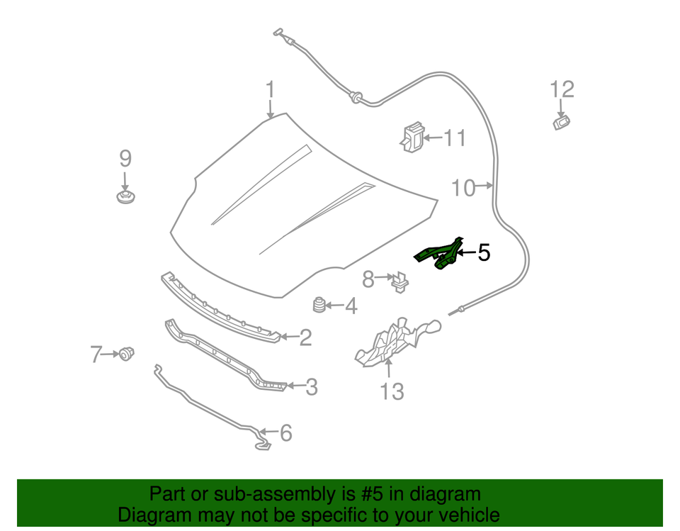 Genuine Nissan 350Z Driver Left Front Hood Hinge 65401-AL50A | eBay