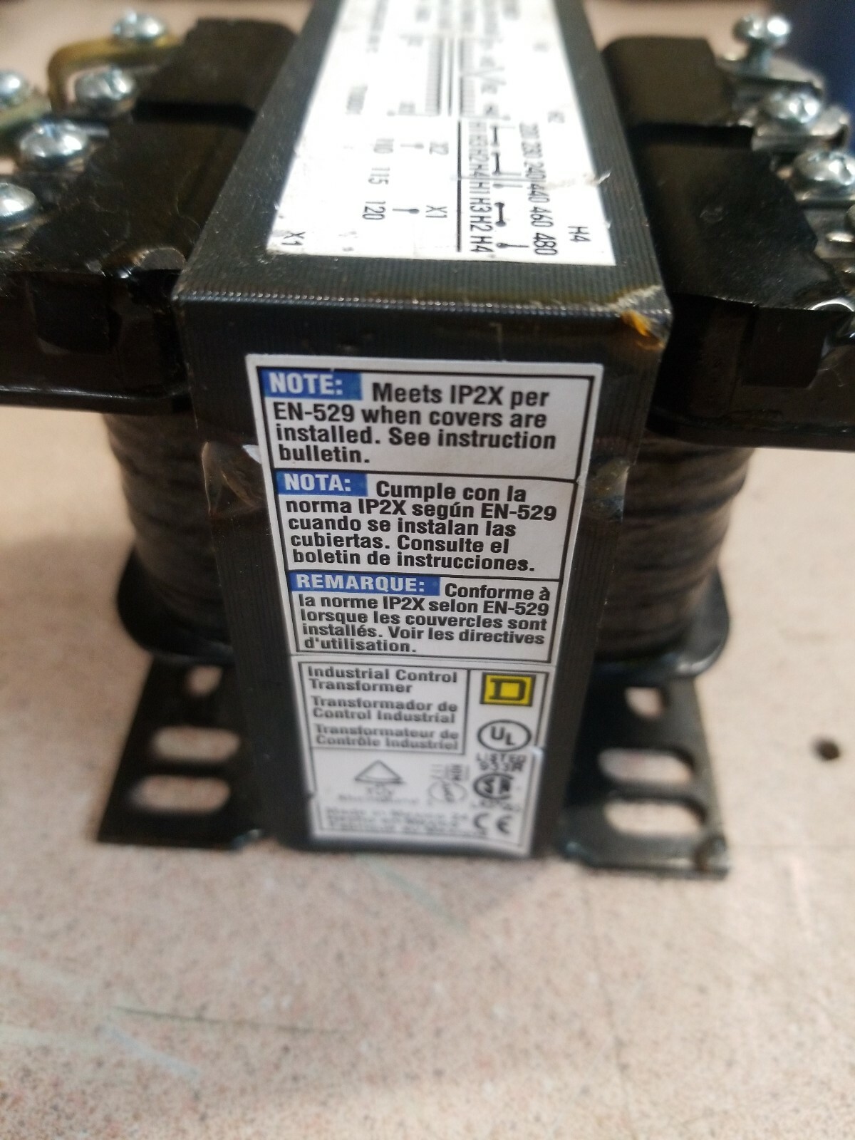 1pc. Square D 9070T100D1 Industrial Control Transformer, 0.1KVA, 50 ...