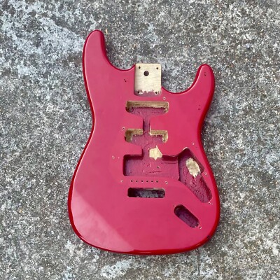 Vintage 1970's Red strat / stratocaster body - Unloaded MIJ - Japanese ...