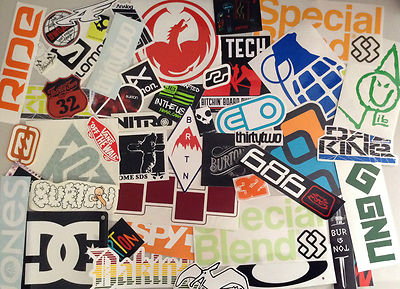 Snowboard Stickers 12 Pcs Brand New Assorted Snowboarding Sticker Decal ...