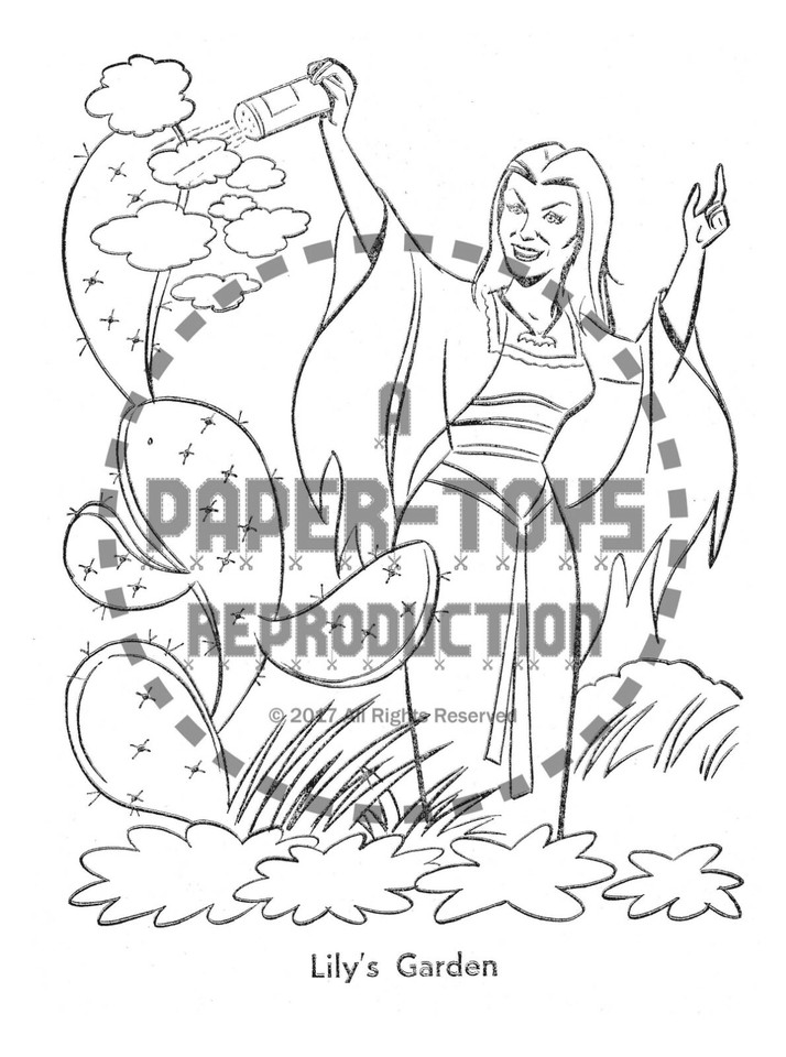 VINTAGE REPRINT - 1965 - THE MUNSTERS COLORING BOOK - COMPLETE/ENTIRE ...