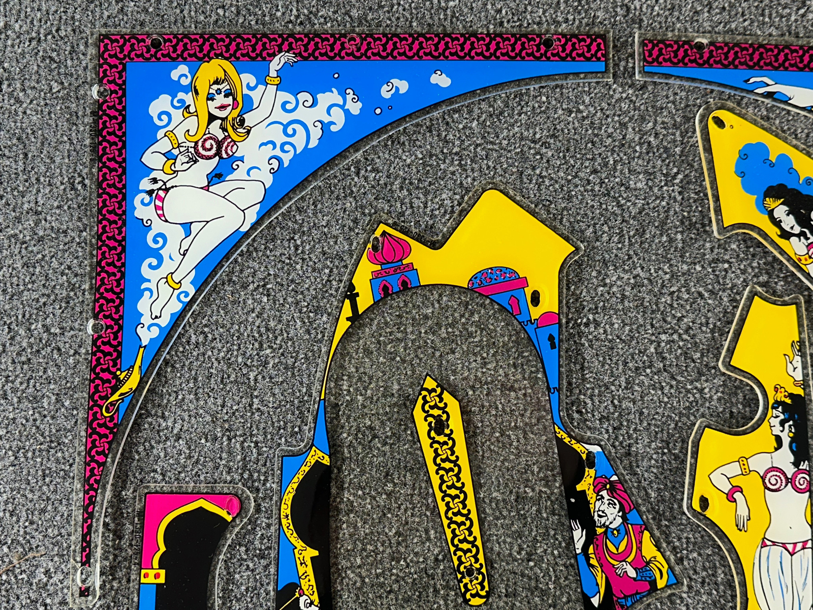 Bally Aladdin's Castle Pinball Machine Playfield Plastic Set NOS RARE ...