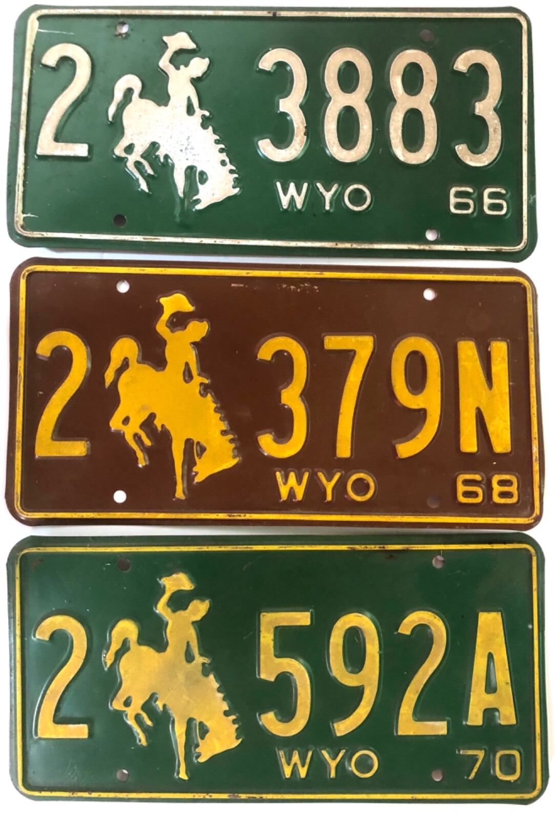 1966 1968 1970 Wyoming License Plates - used originals | eBay